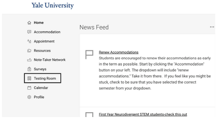 How to Submit a Test Room Booking Request | Student Accessibility Services